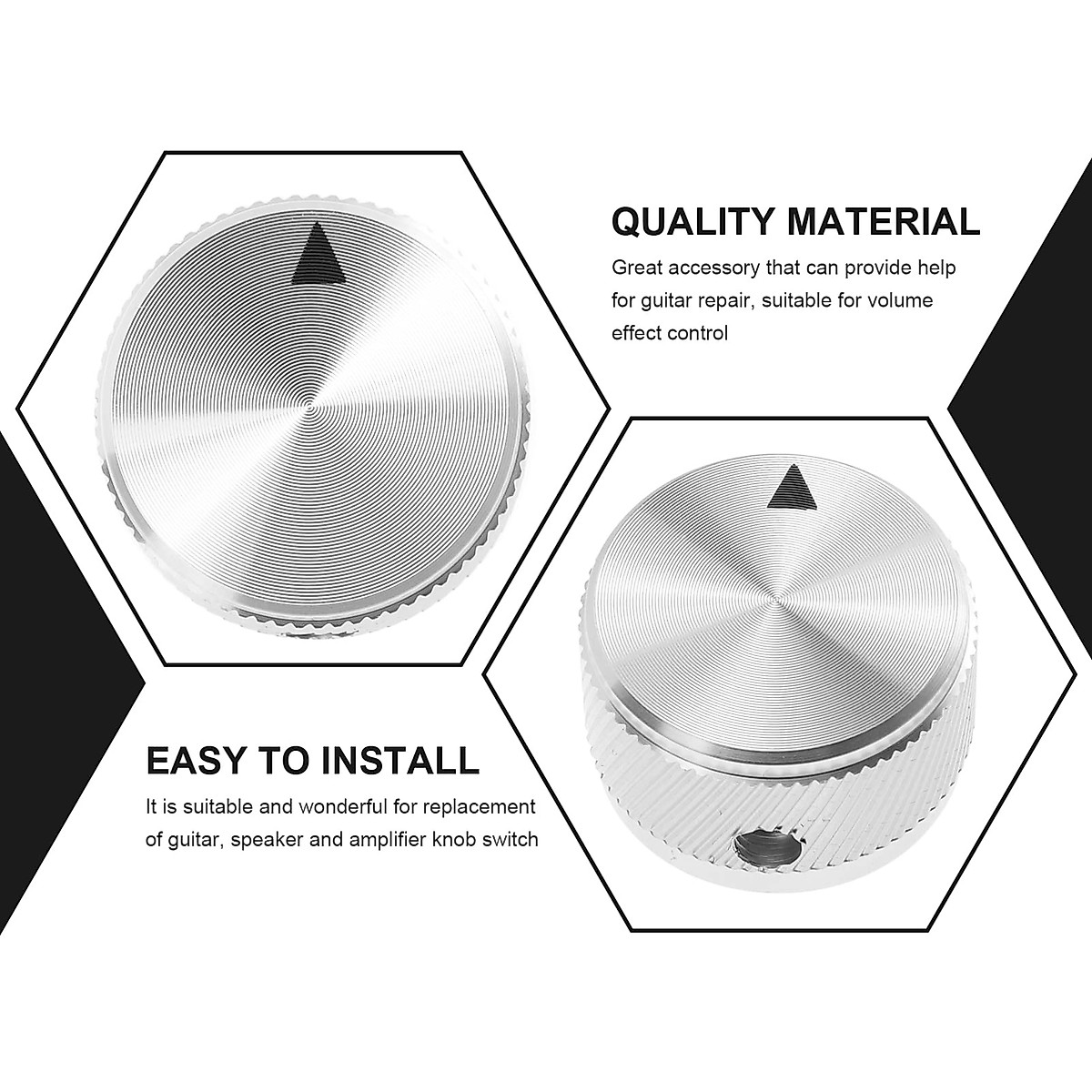 Rotary Electronic Control Potentiometer Knob: 2pcs Volume Control Knob Audio Knob Guitar Knob Knob Aluminum Alloy Amplifier Knob with Wrench and Screws