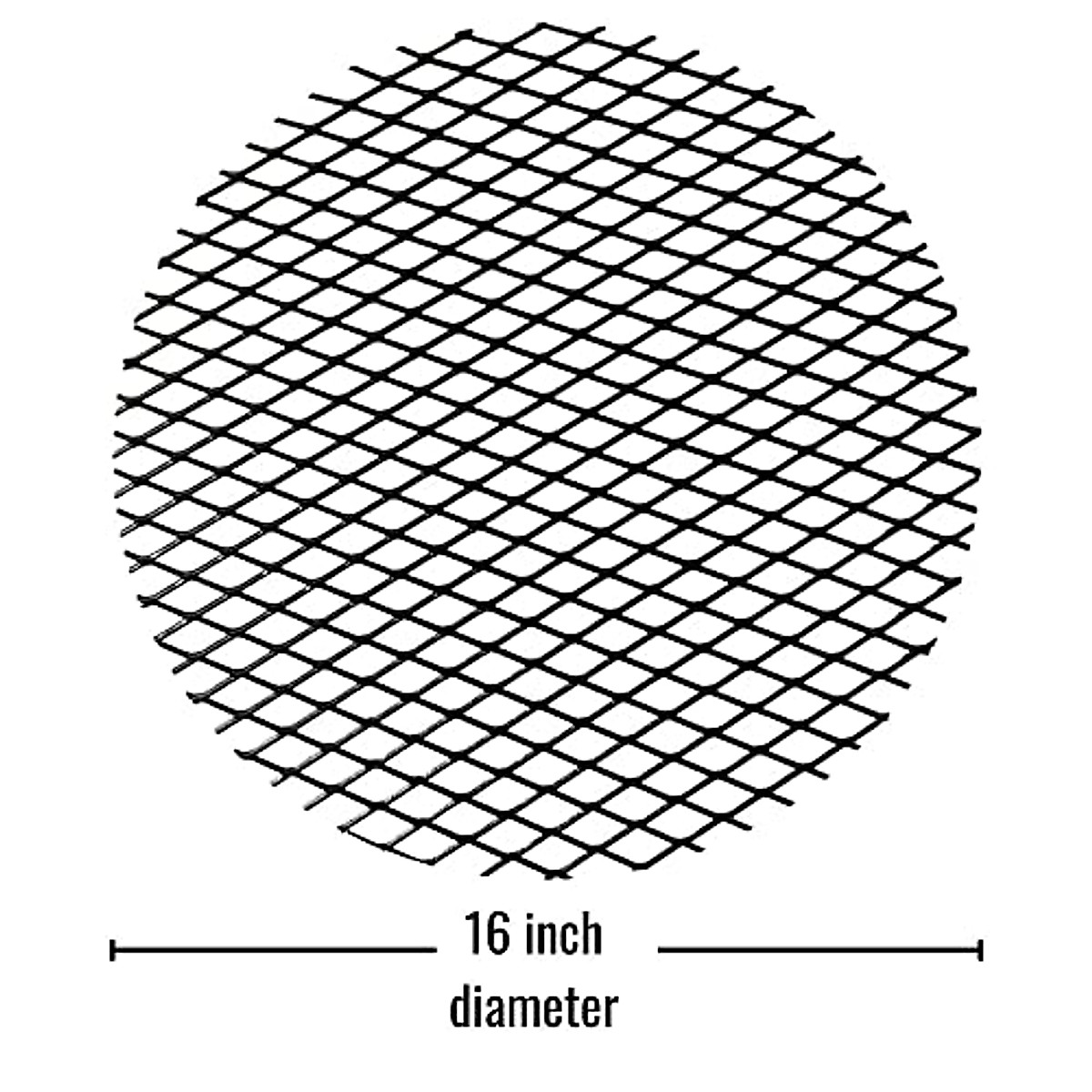 Walden Backyards Universal Ember Catcher - Round Steel Mesh Grate for Fire Pit Grates Outdoor Pits and Campfire - 16”