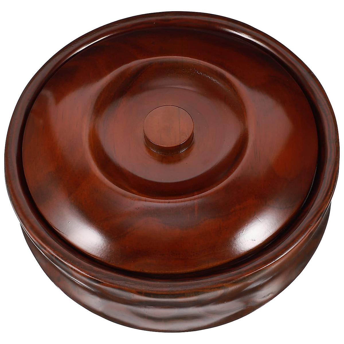 DOITOOL Wood Serving Bowls with Lid, Tableware Wooden Serving Bowls for Salad, Candys, Snack, Nuts Serving Container Condiment Container (8.25x8.25x2.85 Inch)