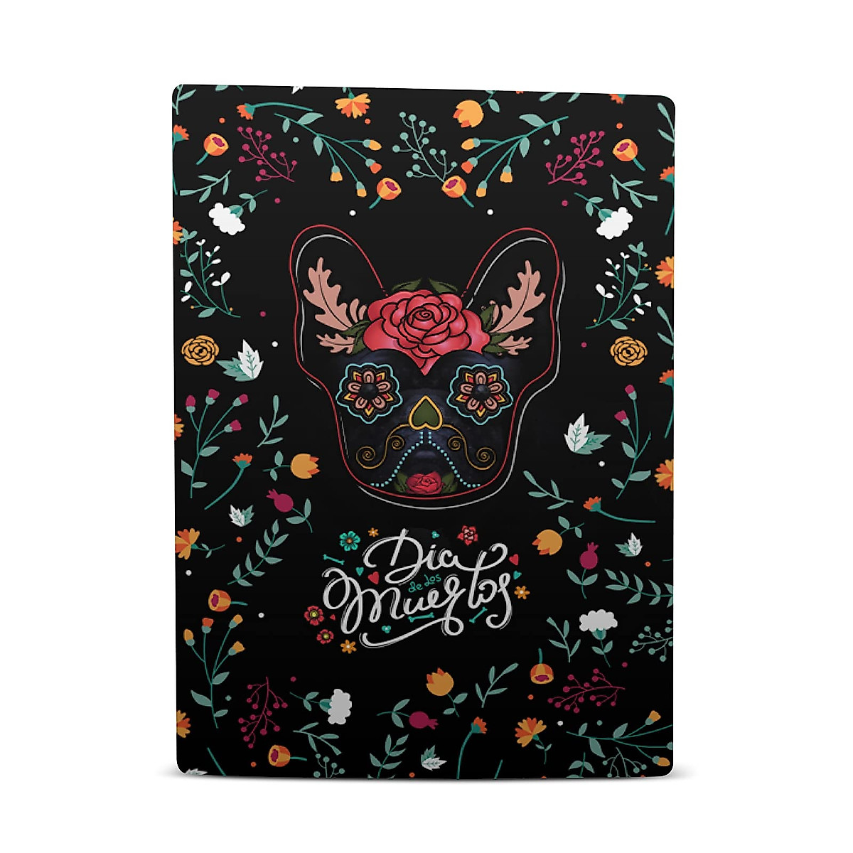 Day of The Dead French Bulldog Vinyl Faceplate Sticker Gaming Skin Case Cover Compatible with Sony Playstation 5 PS5 Digital Edition Console and DualSense Controller