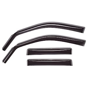 WeatherTech Custom Fit Side Window Deflectors for Toyota Sienna - (82536), Front & Rear Set - Dark Tint
