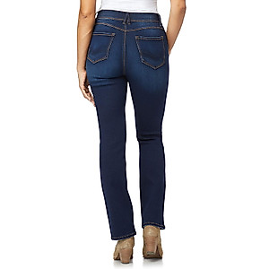 Angels Forever Young 360 Sculpt Women's Fashion Bootcut Jeans with Contoured Stretchy Waistband, Zipper Fly, 5-Pocket Denim Construction, Machine Wash Safe, in Angela, 12 Short