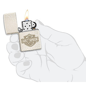 Zippo Harley-Davidson Logo Mercury Glass Pocket Lighter