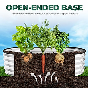 Utopia Home Galvanized Raised Garden Bed, 4ft x 2ft Lightweight Planter Boxes Outdoor with Easy Assembly, Large Garden Bed for Vegetables, Fruits, Flower