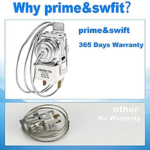 prime&swift 241537103 5304421256 Refrigerator Temperature Control Thermostat Replace AP2151609,PS472524,241537101,5304445058,5304458021