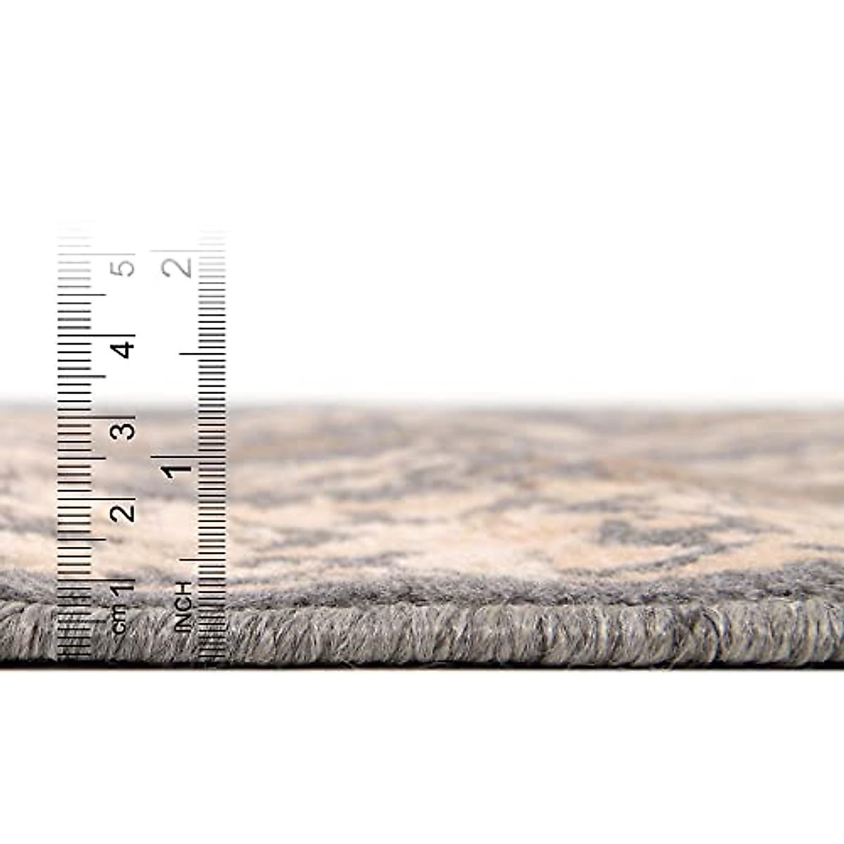 Unique Loom Tuareg Collection Vintage Distressed Traditional Area Rug, 2 ft 6 in x 10 ft, Gray/Beige