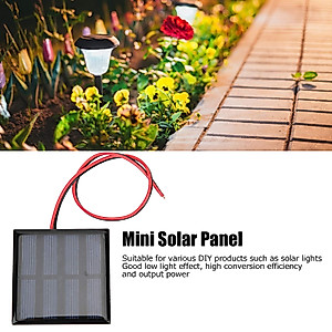 Cuifati Mini Solar Panel, 2V 150mA Solar Panel, DIY Polysilicon Solar Cell Charger, for Solar Lawn Lights, Solar Landscape Lights