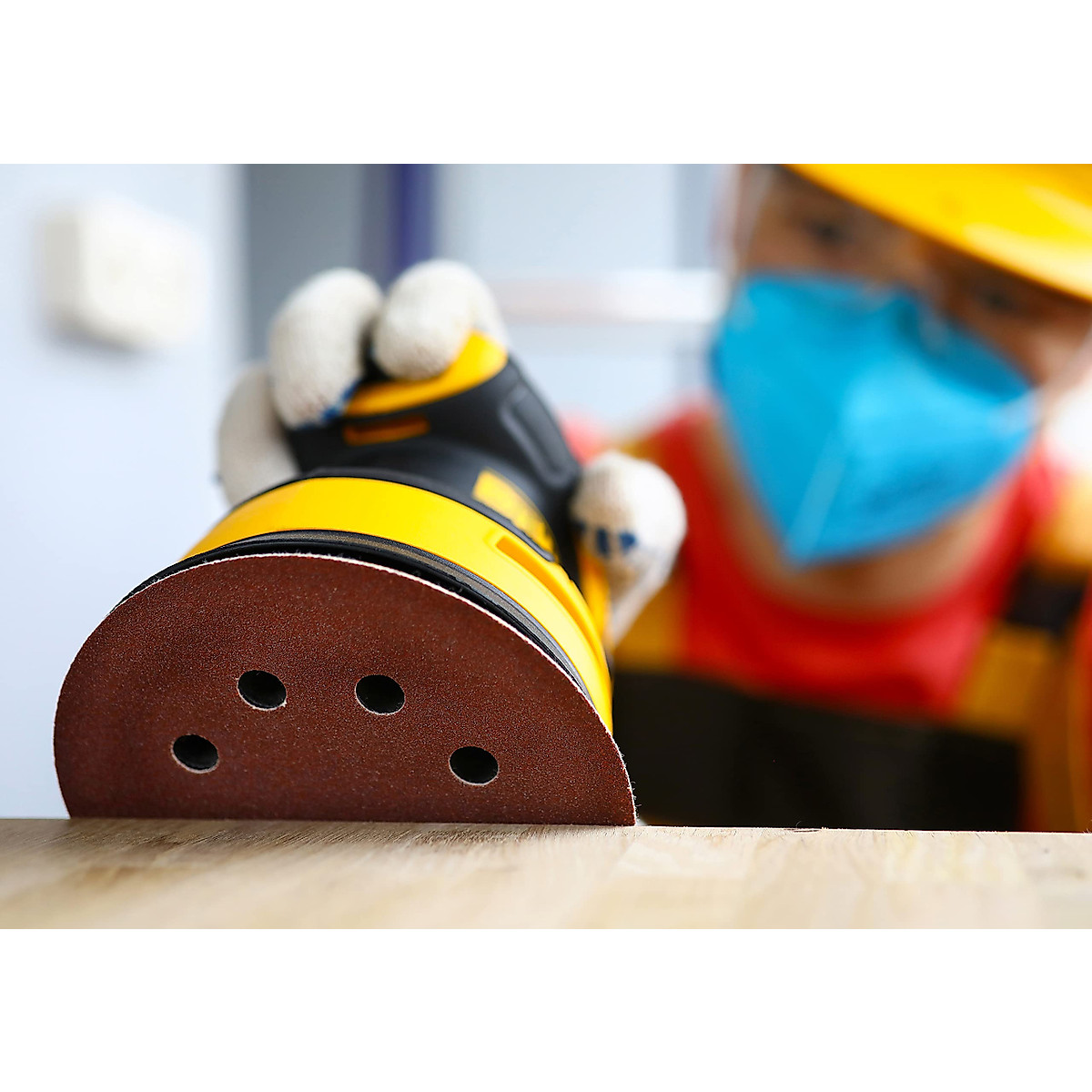 Fandeli | Circular Sanding Discs | Assorted Grits (80,120,220) | 50 Sheets of 5'' | 8 Holes | Hook and Loop | for Circular Sander | for Orbital Sander