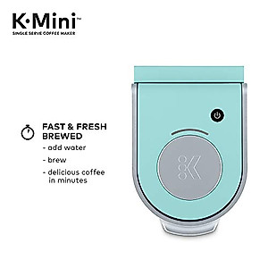 Keurig K-Mini Coffee Maker, Single Serve K-Cup Pod Coffee Brewer, 6 to 12 oz. Brew Sizes, Oasis