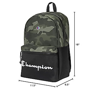 Champion Unisex Adult Manuscript Backpacks, Green Grid Camo, One Size US
