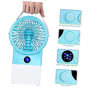 IMIKEYA Portable Air Conditioner, Personal Mini Air Conditioner with Timing, Evaporative Air Cooler, 7 Colors Light, 3 Speeds Quiet Portable AC, Desk Air Conditioner Fan for Personal Home Office