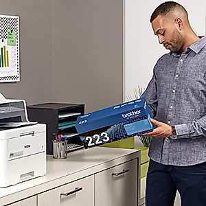 Brother Genuine TN223C, Standard Yield Toner Cartridge, Replacement Cyan Toner, Page Yield Up to 1,300 Pages, TN223, Amazon Dash Replenishment Cartridge