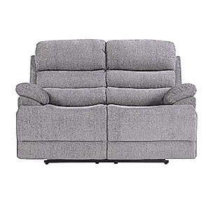 Lexicon Betong Double Reclining Loveseat, Smoke Grey