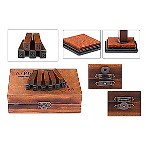 Dedoot Vintage Alphabet Stamps Set with Ink Pad 20 Colors, 70pcs Vintage Wooden Rubber Letter Number and Symbol Stamp and 20 Colors Stamp Ink Pad for Card Making DIY Crafting Scrapbooking