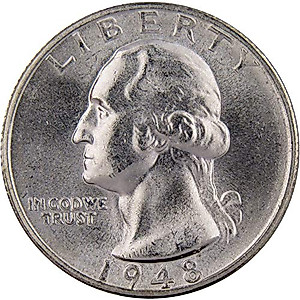 1948 S Washington Quarter BU Uncirculated Mint State 90% Silver 25c US Coin