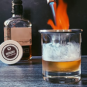 Hazey Old Fashioned Cocktail Smoker Kit with Luxury Gift Box, 4 Flavors USA Natural Wood Chips - Stainless-steel Design Infuse Pure Aroma. Whiskey Gifts for him/Father/Husband/Father's Day/Christmas. (Dishwasher Safe)