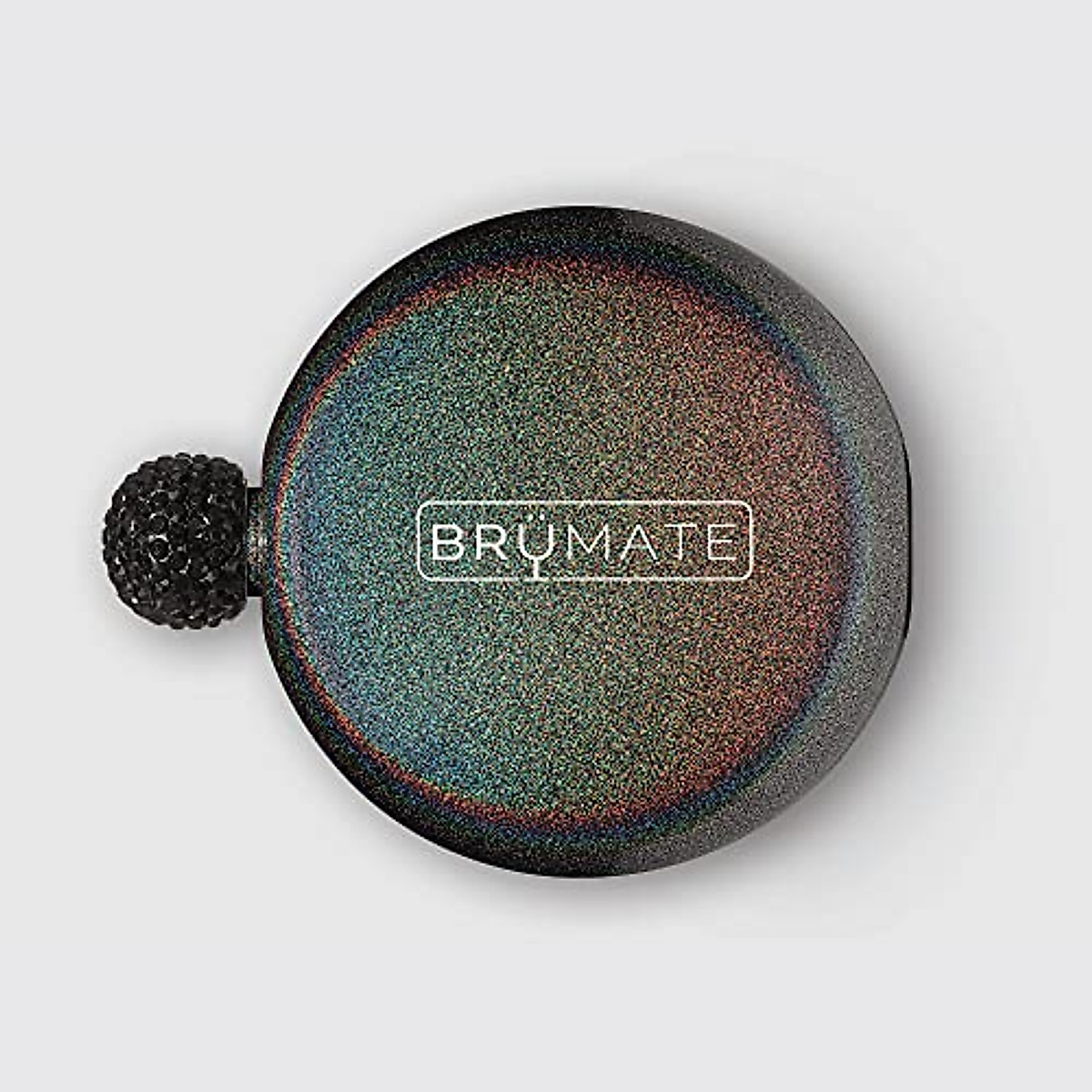 BruMate Glitter Women's Flask - 5oz Stainless Steel Flask for Liquor & Spirits - Pocket & Purse - Cute, Girly - Ideal Gift for Women (Glitter White)