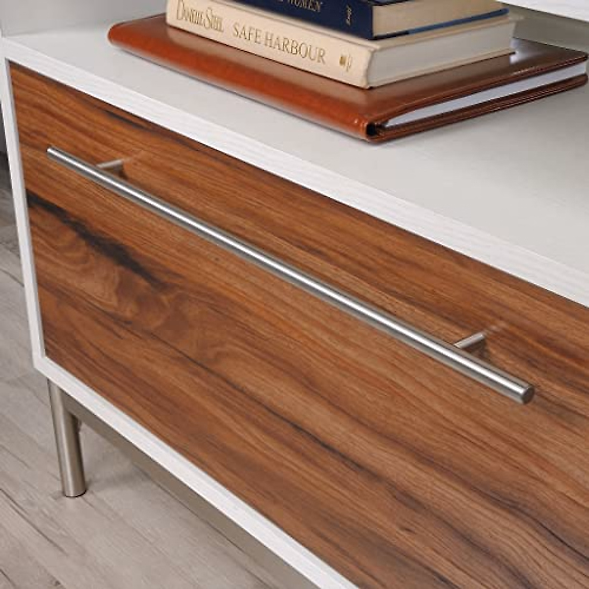 Sauder Vista Key Lateral File Pedestal, L: 30.00" x H: 18.54" x W: 30.08", Pearl White Finish