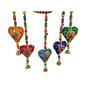 FIKIMOS Handmade Crafted Home Decoration Hanging Heart Shape Door Ornaments Shandler (Love Heart Ring)