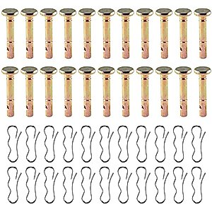 22 Pcs Shear Pin+ 22 Pcs Cotter Pin for Snowblower, Replace 738-04124 & 714-04040, Compatible with MTD Craftsman Cub Cadet Troy-Bilt Snow Throwers, Premium Shear Pins Replacement for Winter Snow Day
