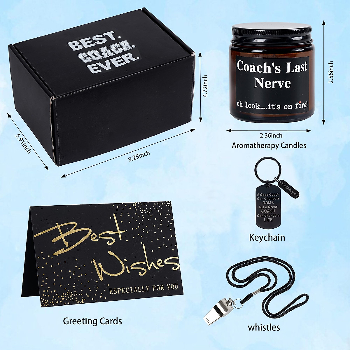 LiYiQ Coaches Gifts, Best Coach Ever, Christmas Gifts, Thank You Gifts for Coach, Gift for Baseball Coach Softball Coach Soccer Coach Basketball Coach