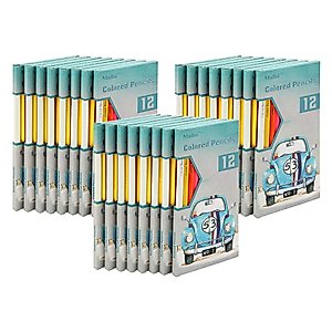 Madisi Colored Pencils Bulk - Pre-Sharpened - 24 Packs of 12-Count - 288 Colored Pencils for Kids