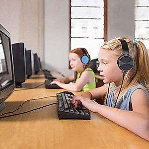 Yoley 24 Packs Classroom Headphones Bulk for Kids School Students Children, Wholesale Class Set Durable Earphones, Individually Bagged (24 Pack Mixed)