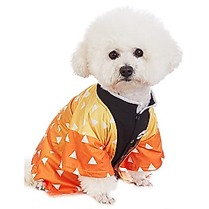 Impoosy Dog Halloween Costume Cute Pet Clothes Puppy Cosplay Shirts for Small Medium Large Dog Clothing Outfits (L,Yellow)