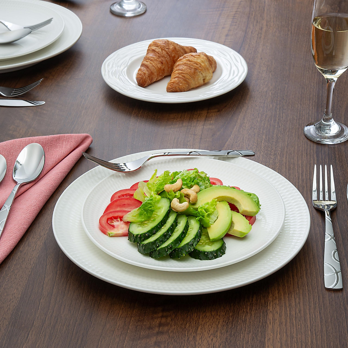 HIKAA 20PCS Silverware Set Service for 4,Premium Stainless Steel Cutlery Set, Mirror Polished Flatware Sets,Modern Kitchen Eating Utensils Set Include Spoons Forks Knives