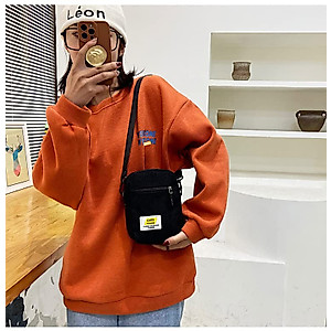 RICHTRUE Corduroy Purse Small Crossbody Bag Mens Bag Purses for Women Crossbody Bag Aesthetic Purse (Black)