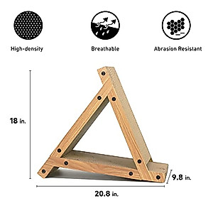 FUKUMARU 3 Sided Vertical Cat Scratching Post, Triangle Cat‘s Scratch Tunnels Toy, Scratcher Ramp for Kitten Play Exercise