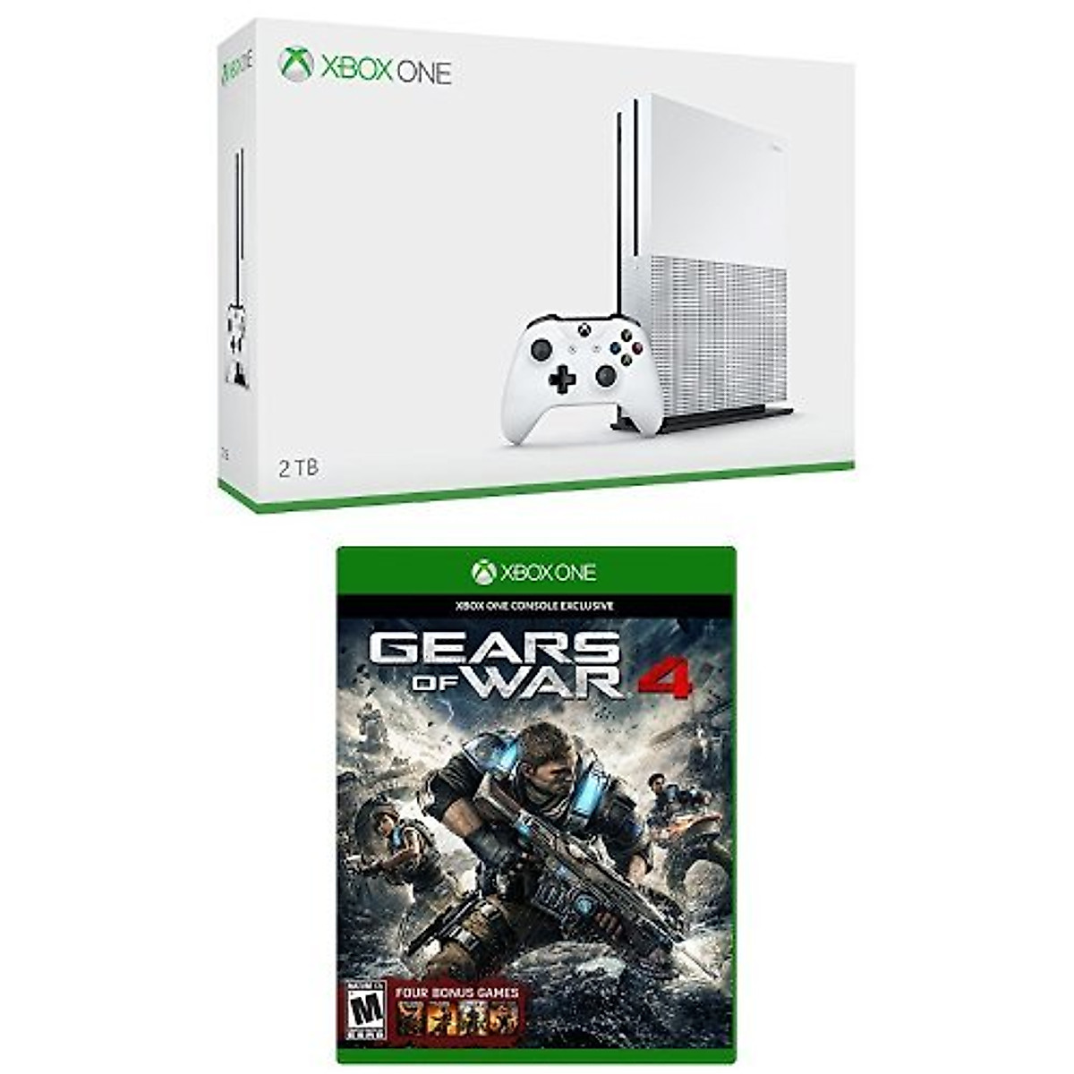 Xbox One 2TB Console and Gears of War 4 Standard Physical