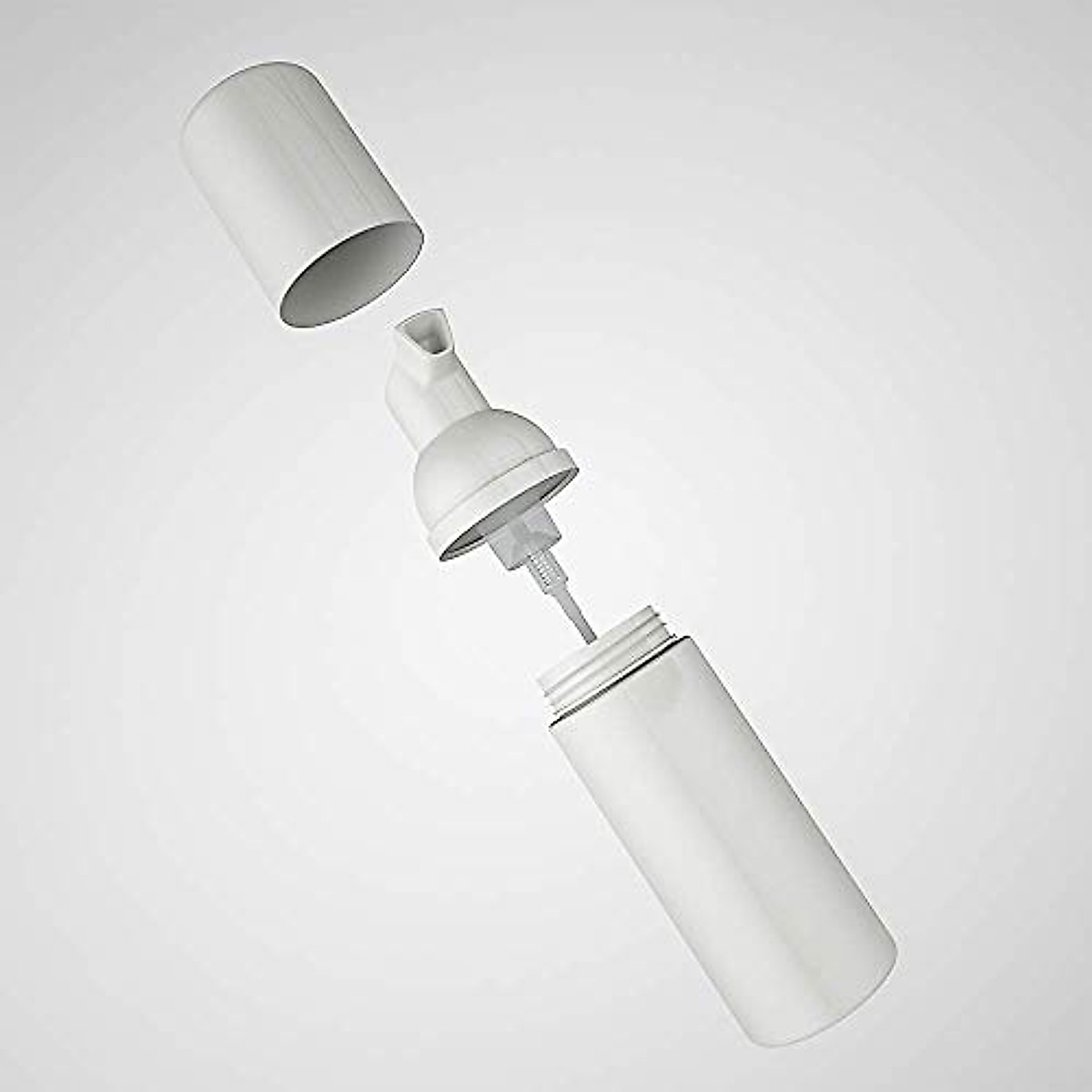 Foam Pump Bottle 2oz BPA Free Foaming Soap Dispenser Bottles for Refillable Travel Hand Soap Foaming, Cleaning, Shampoo, Cosmetics Packaging (16), white