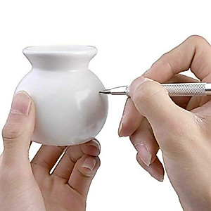 CDIYTOOL 4 Pack Tungsten Carbide Scriber with Magnet, 90-95 HRA Etching Engraving Pen with 8pcs Replacement Marking Tips for Glass,Ceramics,Metal Sheet,Stone Por