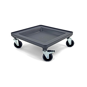 Dolly for Dish Rack and Glass Rack | 2 Wheel lock 4" | 250 lbs. max Capacity | Gray