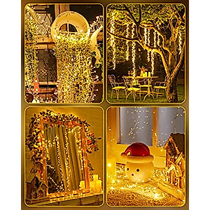 Fairy Lights Battery Operated, Twinkle String Lights Waterproof Silver Wire 5 Feet 60 Led Firecracker Starry Lights for DIY Wreath Home Wedding Party Bedroom Mason Jar Holiday Christmas, Warm White