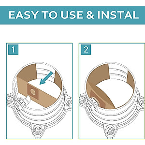12 Pack 19-3100 Shop Vac Bags Compatible with Stanley 5-6 -8 Gallon wet dry vacuum.