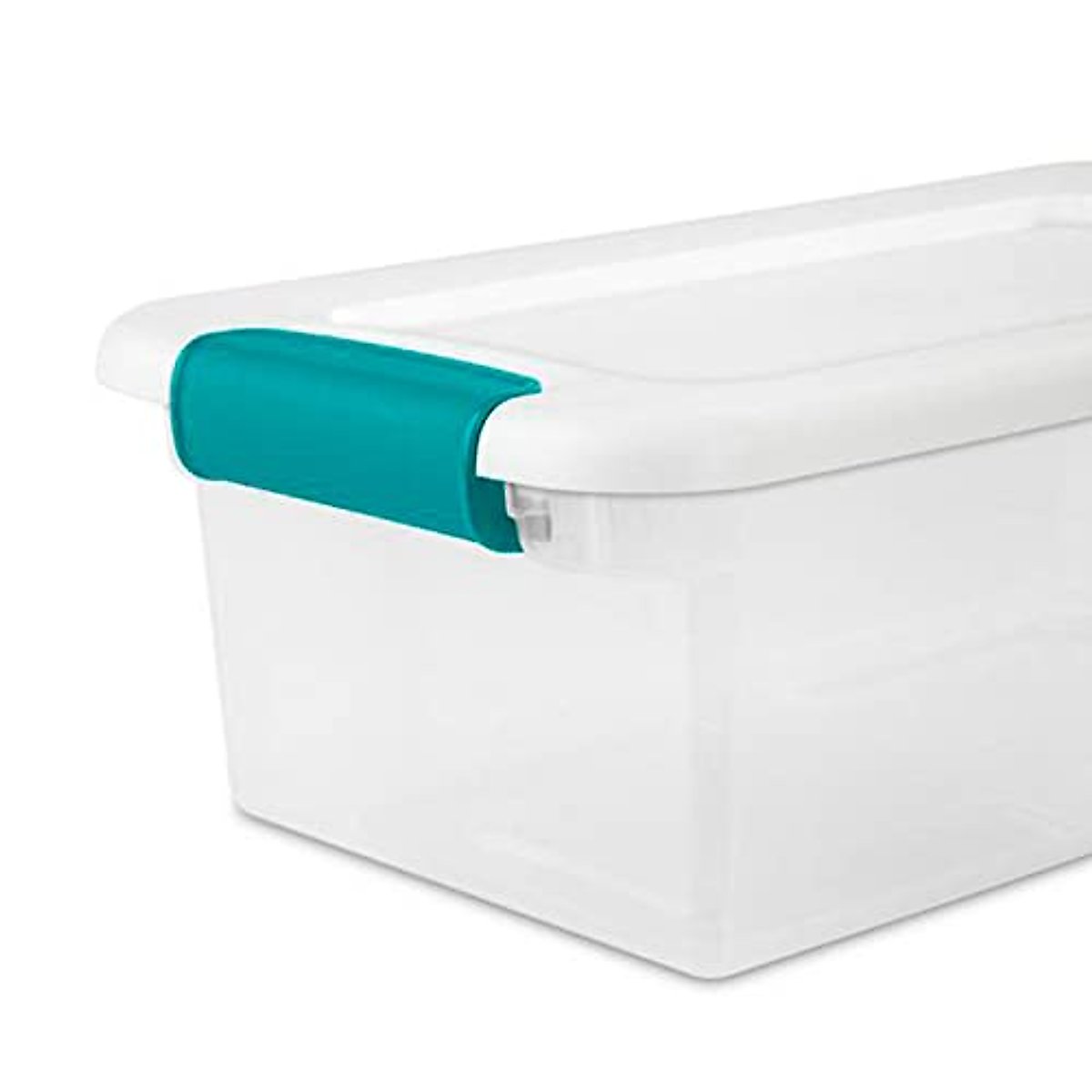 Sterilite Plastic 6 Quart Stacking Storage Box Container with Latching Lid for Home, Office, Workspace, and Utility Space Organization, 48 Pack