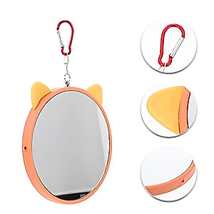 POPETPOP 2Pcs Bird Mirror Parrot Hanging Swing Mirror Toys Bird Interactive Playing Toy for Chicken Cockatiel Parakeets Canaries Budgie Cage Accessories