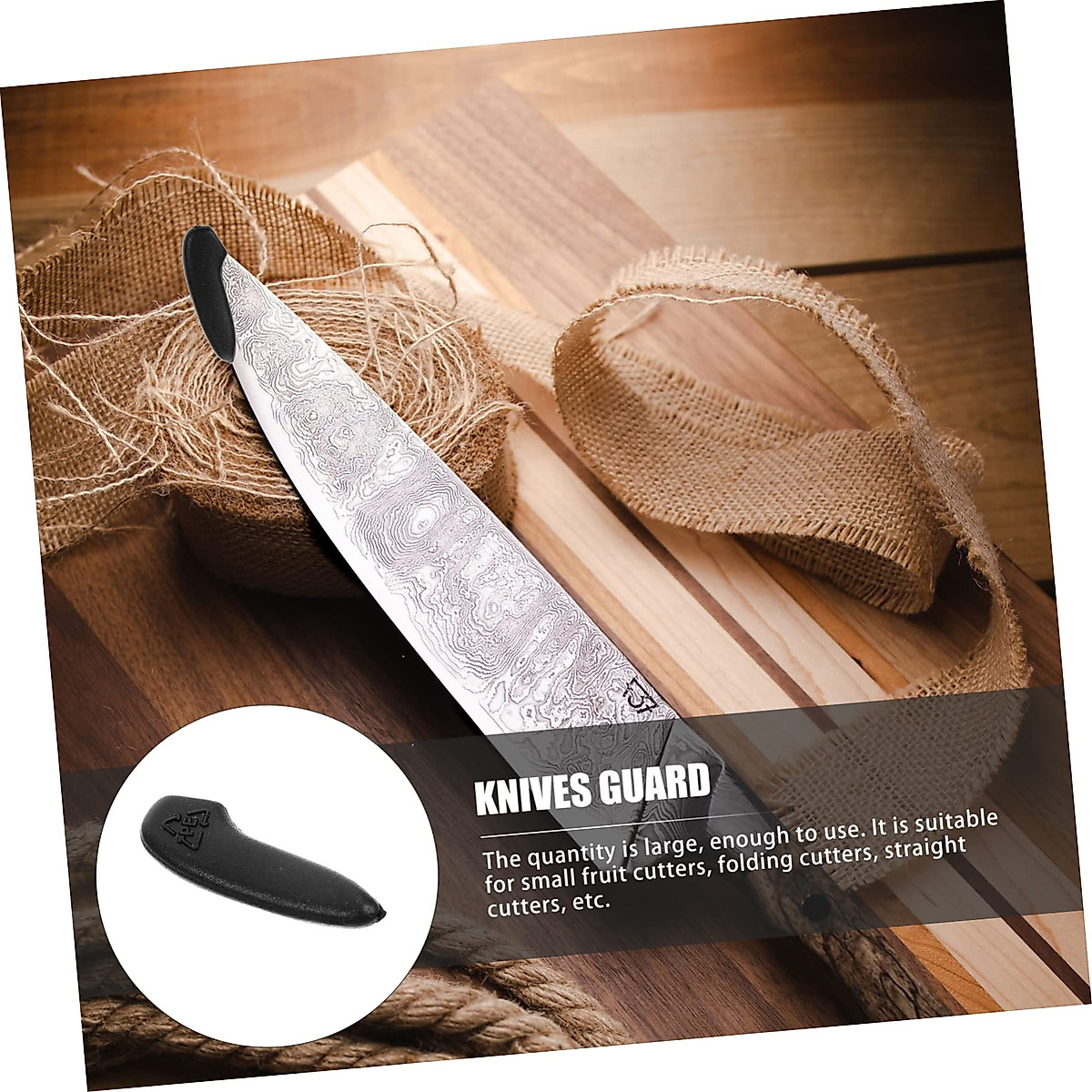 Mobestech 50pcs Tip Set Plastic Sleeves Plastic Cutter Tool Tip Cutter Knife Cover Knives Guards Mercer Knife Guard Black Protective Sleeves Cutters Tip Protective Covers Chef Tip Protector