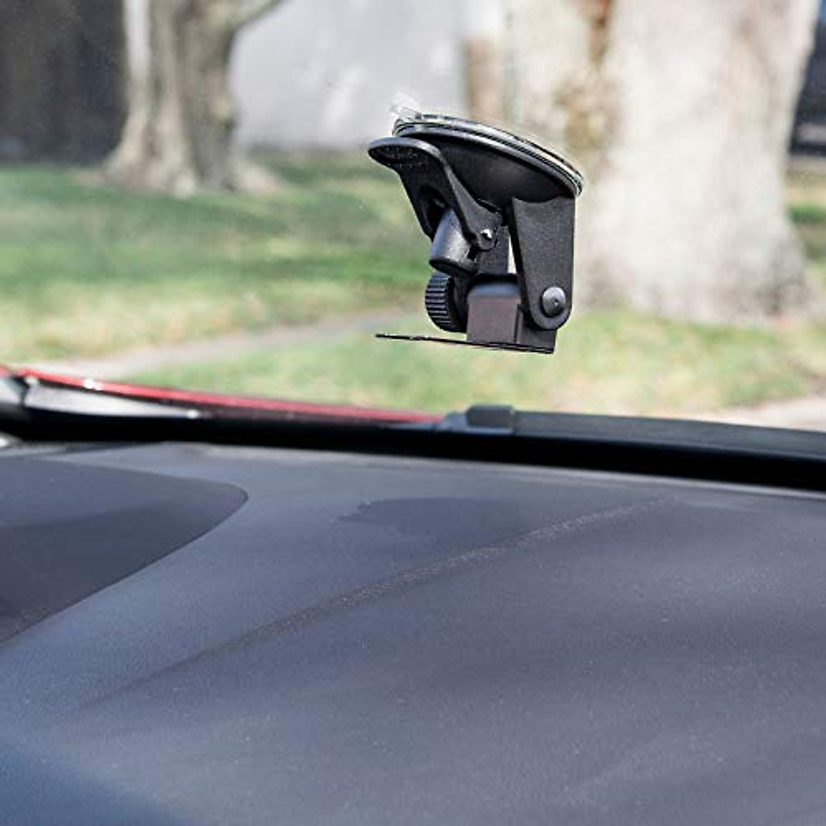 Car Radar Mount, Crossery Windshield & Dashboard Radar Detector Suction Mount for Escort Passport, Beltronics Vector & Rocky Mountain Phantom-T Radar Detectors, Easy To Install, Adjustable, Black
