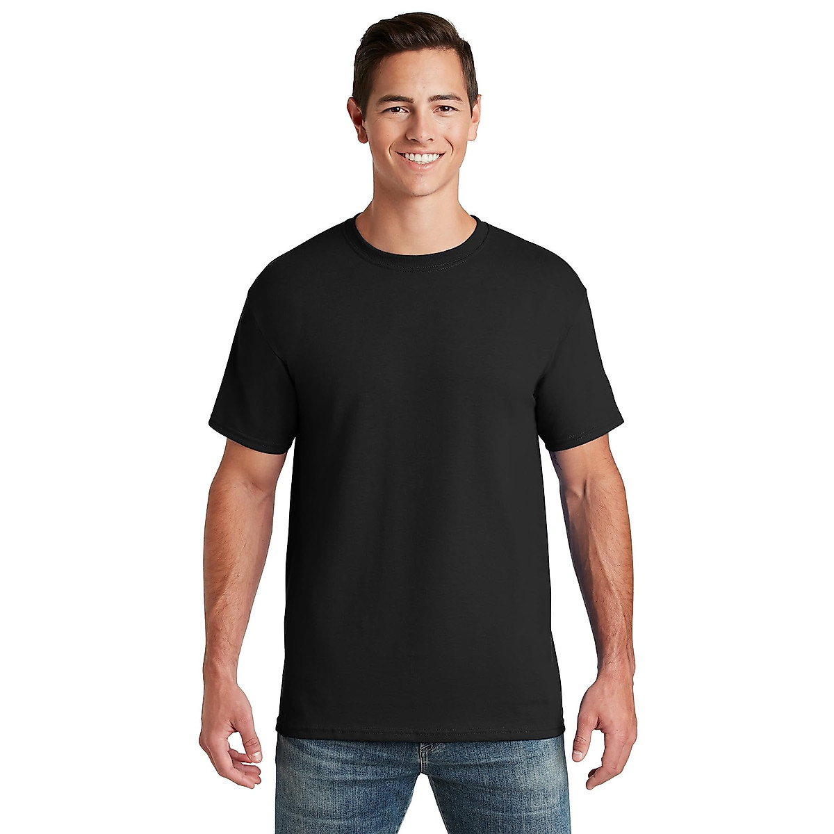 Jerzees Men's Dri-Power Short Sleeve T-Shirt (Pocket & No, Pocket-3 Pack-Black, X-Large