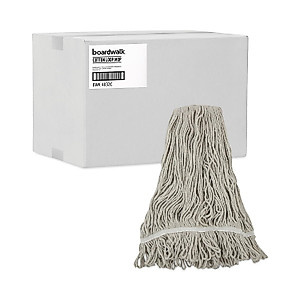 Boardwalk BWK4032C Value Standard Cotton Mop Head - White (12/Carton)