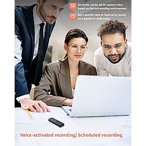 64GB Digital Voice Recorder with Playback,Tape Recorder, Audio Recorder with Noise Reduction, MP3 Player, HD Recording, Voice Activated Recording Device Dictaphone Sound for Lecture,Meetings,Class