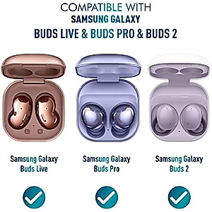 Soft TPU Shockproof Protective Case Compatible with Galaxy Buds 2 / Galaxy Buds Pro/Galaxy Buds Live - Unicorns on Galaxy