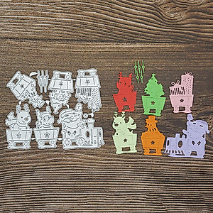 Cutting Dies Metal, Christmas Die Cut Metal, Lovely Christmas Elk Embossing Stencils for DIY Scrapbooking Photo Album Decorative DIY Paper Cards Making Gift, Metallic Die Cut