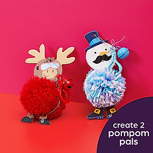 Highlights for Children Christmas Craft Kit for Kids, 5 Holiday Crafts in 1, Create a Jumbo Winter Wonderland Sticker Art Poster, Mini Christmas Trees, Ornaments, and Pom Pom Pals, Ages 6+