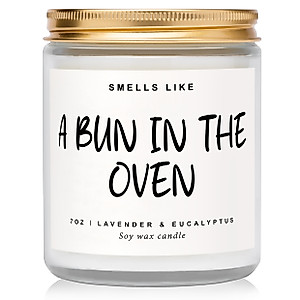 Baby Pregnancy Announcements, Baby Shower Gifts Ideas - A Bun in The Oven Candles, Pregnancy Reveal to Parents, Best Pregnancy Announcement Gift for Grandparents, Uncle, Aunt