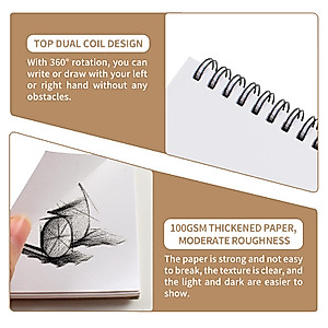 Utron 2 Pack Sketch Book, 5.8” x 8.3” Small Sketch Pad,100GSM/68LB Sketchbook for Drawing, A5 Drawing Paper, Thick Small Drawing Notebook for Painting Beginner, Artist (50 Sheets/Pack)