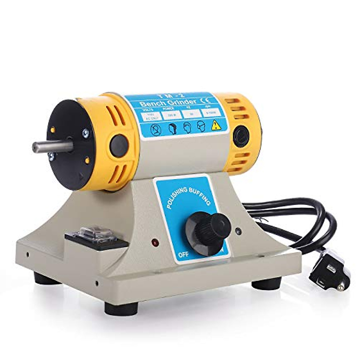 JIAN YA NA Jewelry Rock Polishing Buffer Machine 110V 350W TM-2 Bench Lathe Polisher
